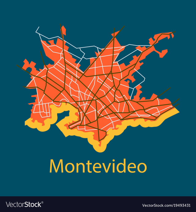 Free: Montevideo flat map outline version ready for vector image - nohat.cc