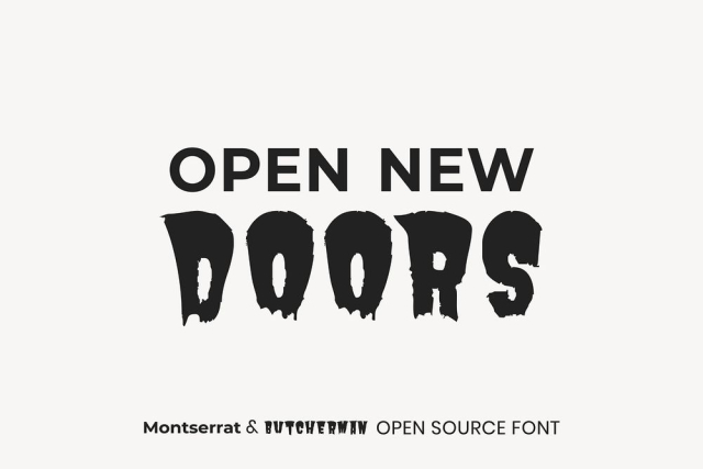 Free: Montserrat & Butcherman open source | Free Font Add-on - rawpixel ...