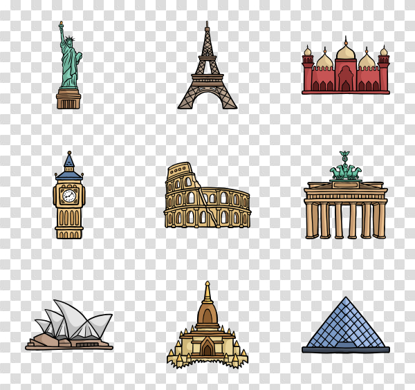 Free: Monuments of the World 100 free icons (SVG, EPS, PSD, PNG files ...