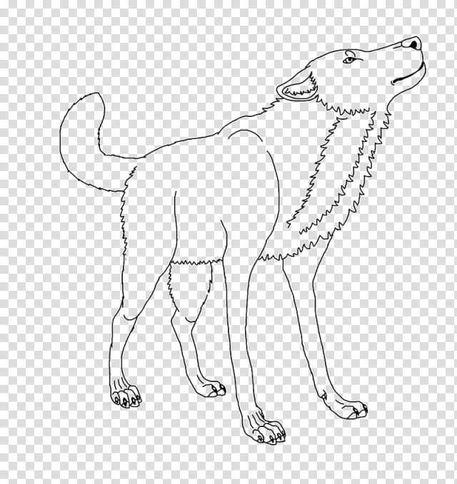 Free: More Wolf Line Art transparent background PNG clipart - nohat.cc