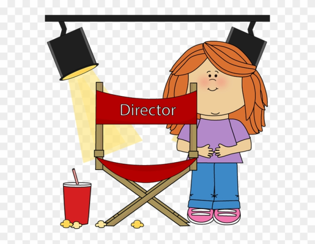 Free: Movie Clip Art - Girl Movie Director Cartoon - nohat.cc