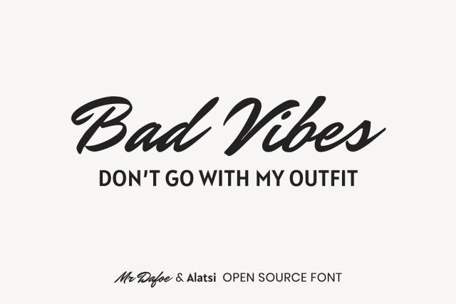 Free: Mr Dafoe & Alatsi open | Free Font Add-on - rawpixel - nohat.cc