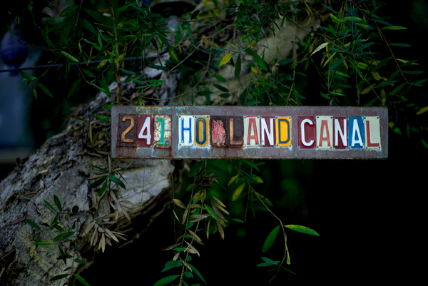Free: Multi-colored 241 Holland Canal Signage Mounted on Rock - nohat.cc