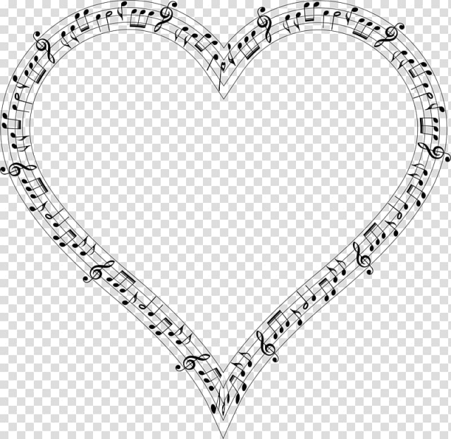 Free: Musical note Heart Musical theatre, Notes transparent background ...