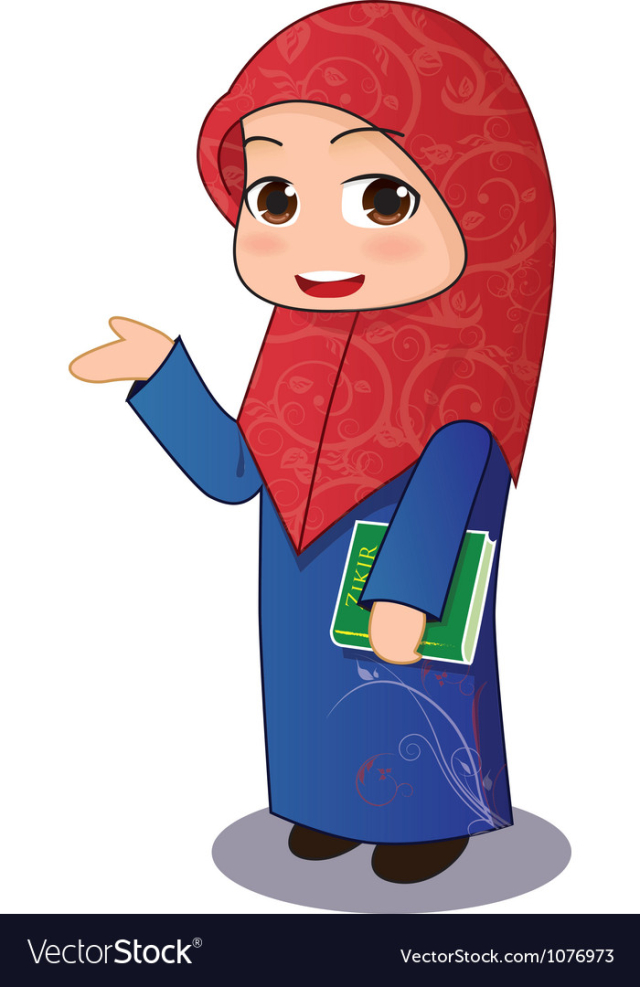 Free: Muslim Girl Chibi vector image - nohat.cc