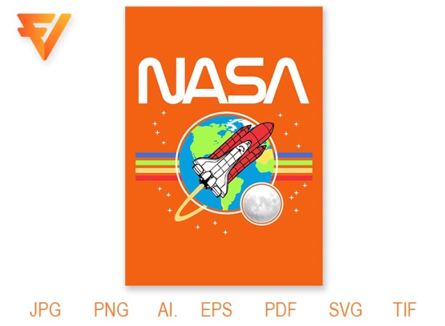 Free: NASA T-Shirt Design Vector Free Download - nohat.cc