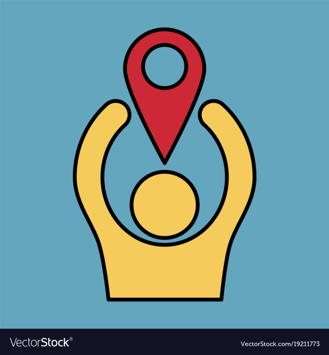 Free: Navigation geolocation icon in flat design on vector image - nohat.cc