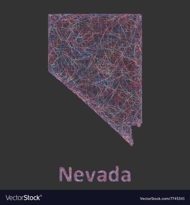 Free: Nevada line art map vector image - nohat.cc