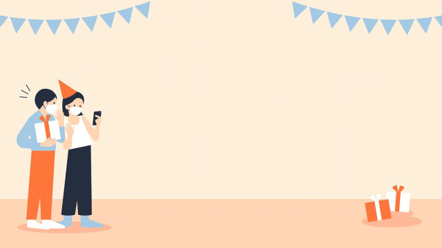 Free: New normal birthday party vector background - nohat.cc