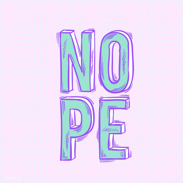 Free: Nope word isolated on background | Free stock vector - 60795 ...