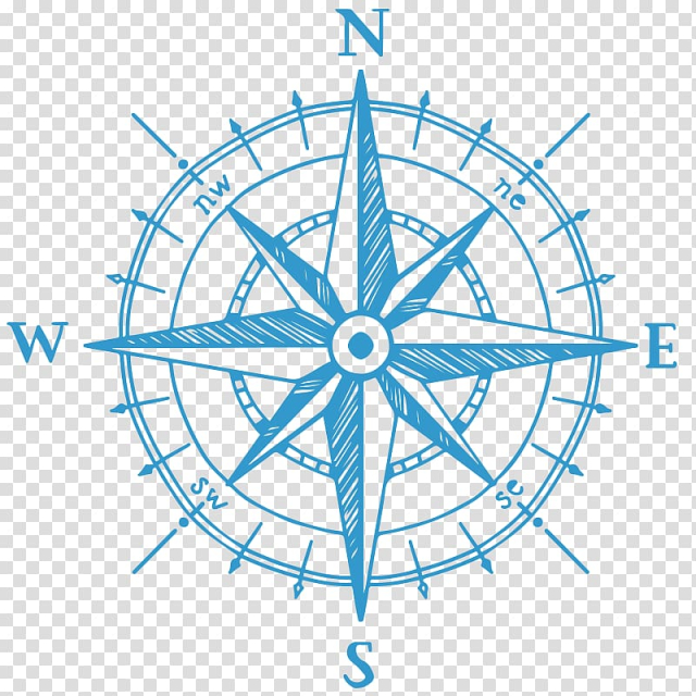 Free: North Drawing Compass rose, compass transparent background PNG ...