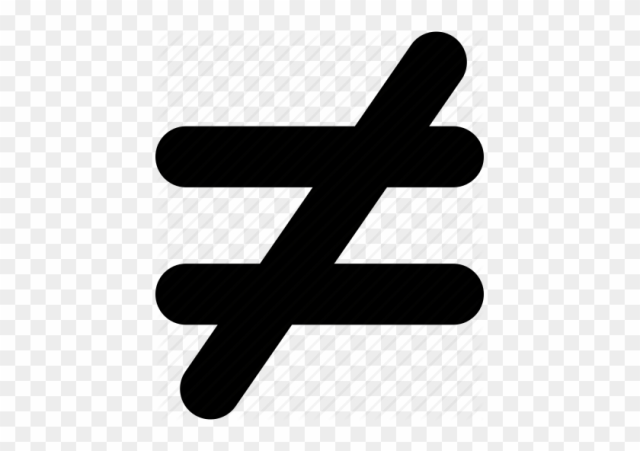 Free: Not Equal Icon Clipart Equals Sign Symbol Inequality - Not Equal ...
