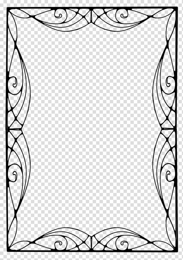 Free: Nouveau frame , black border transparent background PNG clipart ...