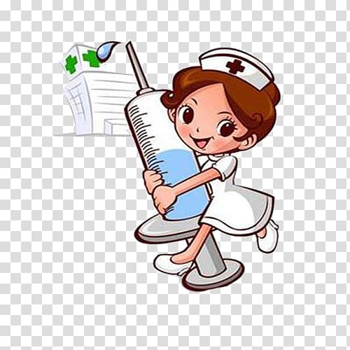 Free: Nurse hugging syringe , International Nurses Day Medicine ...