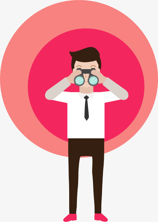 Free: Observation Of Male, Telescope, Business Men, Pink PNG Image and ...