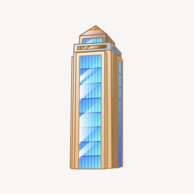Free: Office building sticker, architecture illustration | Free PSD ...