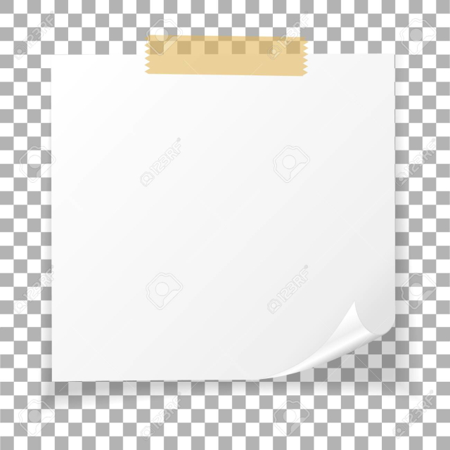 Free: Office White Paper Sticky Note Isolated On Transparent Background ...