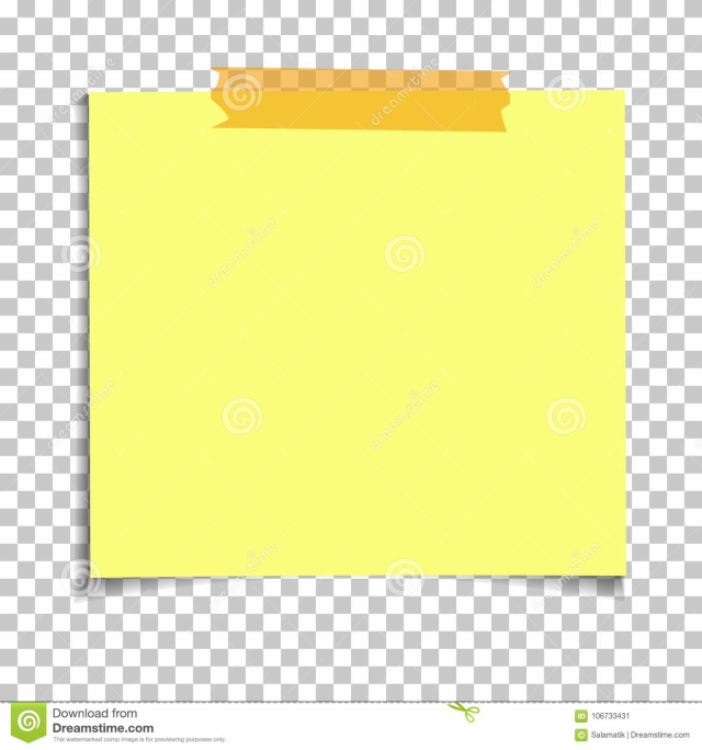 Free: Office Yellow Paper Sticky Note On Transparent Background ...