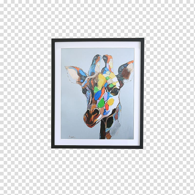 Free: Oil painting Abstract art Canvas, Solid wood prize box ...