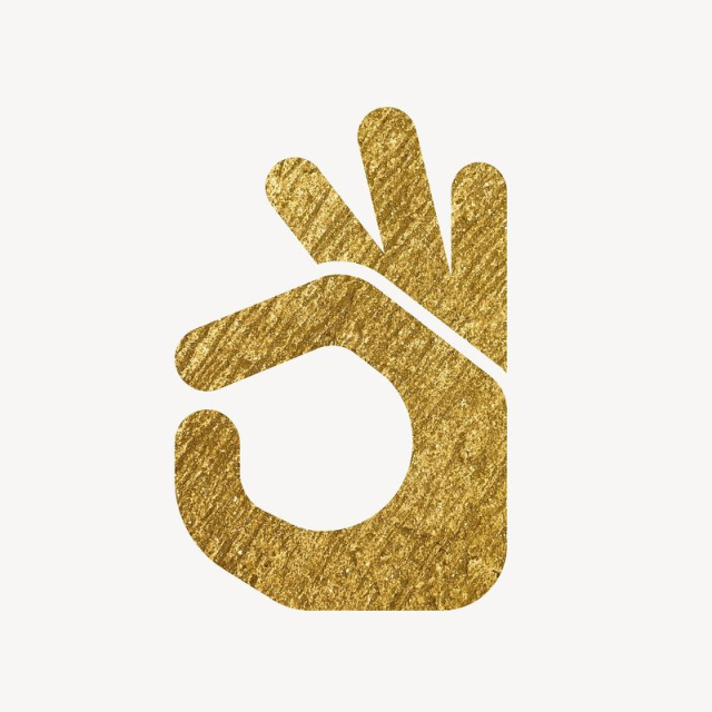 Free: Okay hand gold icon, glittery | Free Icons - rawpixel - nohat.cc
