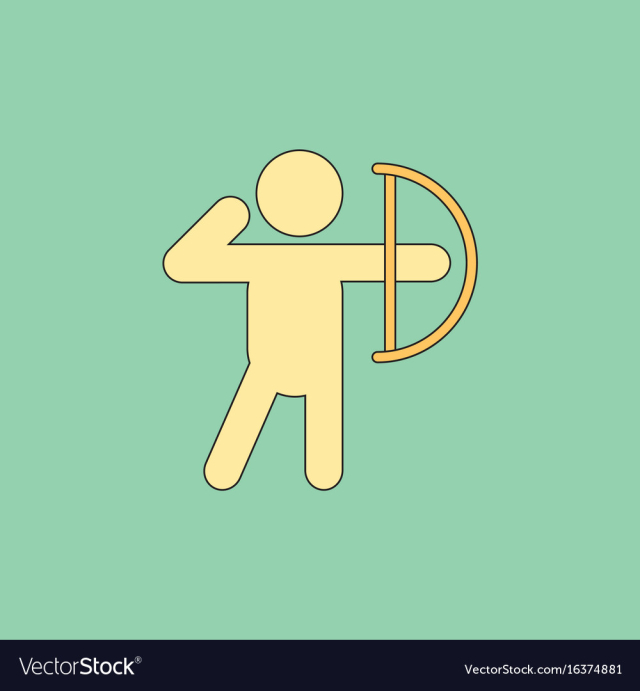Free: Olympic games archery player athlete icon vector image - nohat.cc