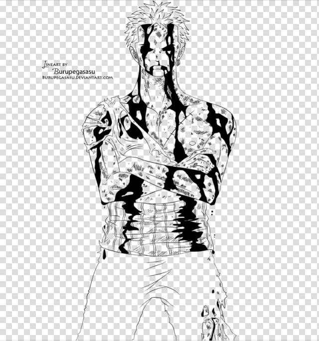Free: One piece zoro subject to death Lines transparent background PNG ...