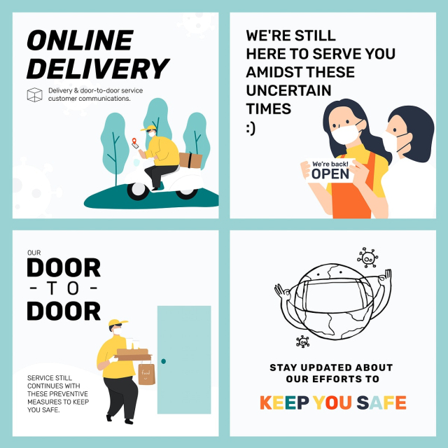 Free: Online delivery vector template in new normal set - nohat.cc