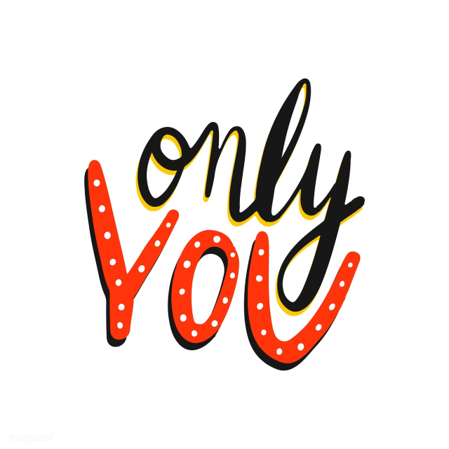 Free: Only you colorful typography vector | Free stock vector - 472419 ...