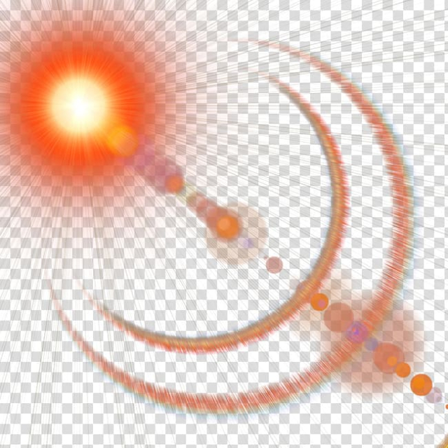 Free: Orange light , Sunlight Glare Halo, Light transparent background ...