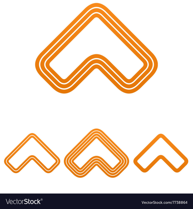 Free: Orange line arrow logo design set vector image - nohat.cc