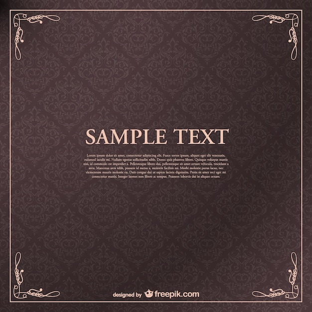 Free: Ornamental brown card - nohat.cc