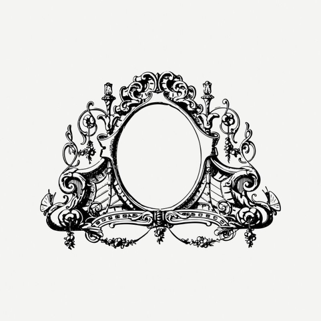 Free: Ornamental frame collage element, vintage | Free PSD Illustration ...