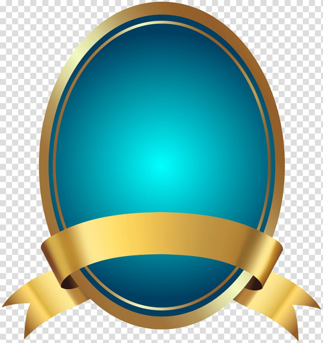 Free: Oval blue and brown board , , Blue Label with Banner transparent ...