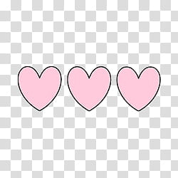 Free: Overlays, three pink hearts illustration transparent background ...
