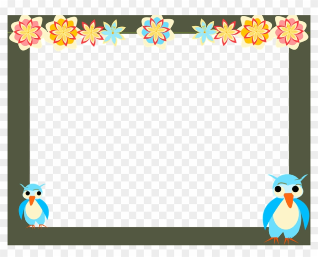 Free: Owl Frame Clipart - Kindergarten Frame Png - nohat.cc