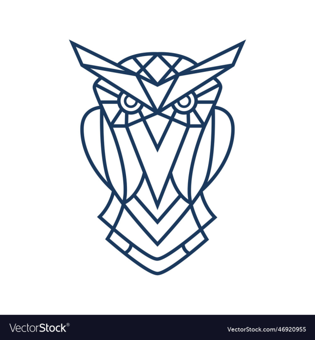Free: owl logo geometric style - nohat.cc
