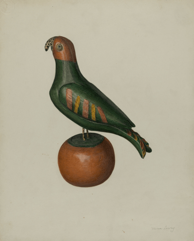 Free: Pa. German Parrot (1935–1942) by Mina | Free Photo - rawpixel ...