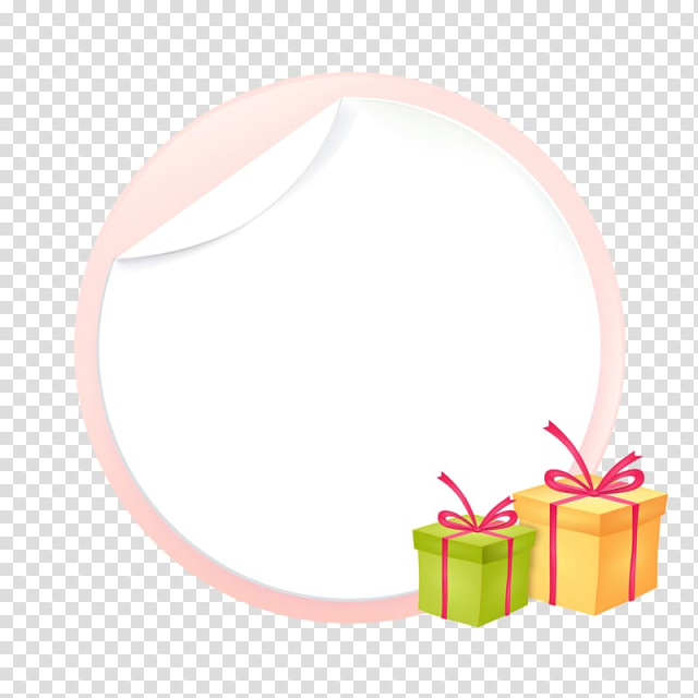 Free: Packaging and labeling Gift , Round Gift Border transparent ...