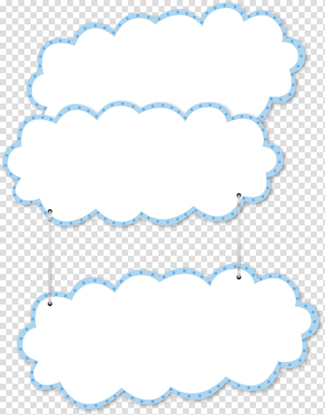 Free: Page layout , Blue border cartoon clouds, white and blue clouds ...