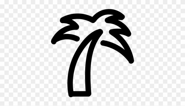 Free: Palm Tree Outline Vector - Palm Tree Outline Png - nohat.cc