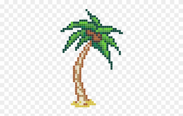 Free: Palm Tree Pixel Art - Palm Tree Pixel Art - nohat.cc