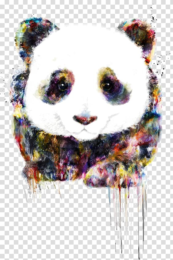 Free: Panda , Giant panda Drawing Digital art Watercolor painting ...