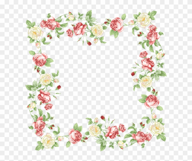 Free: Paper Border Flowers Clip Art - Transparent Background Flower ...