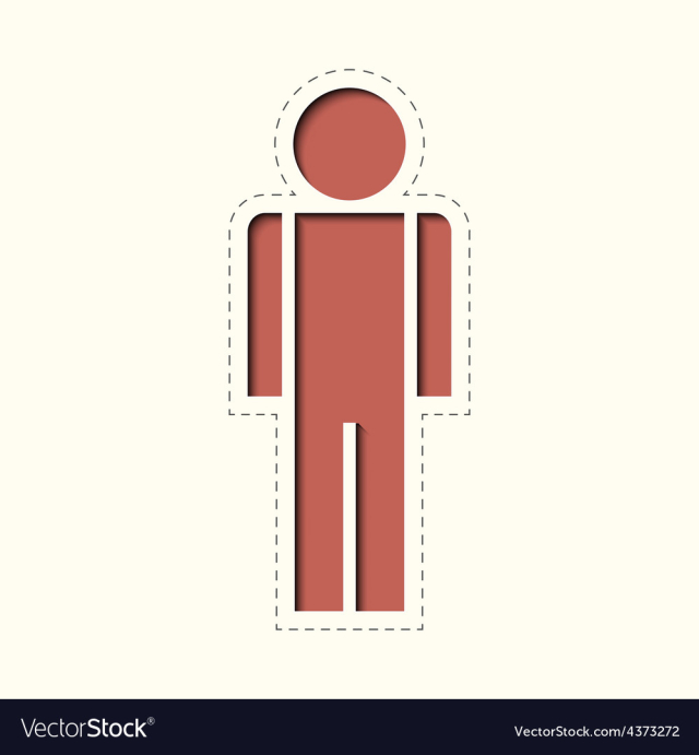 Free: Paper clipped sticker man vector image - nohat.cc