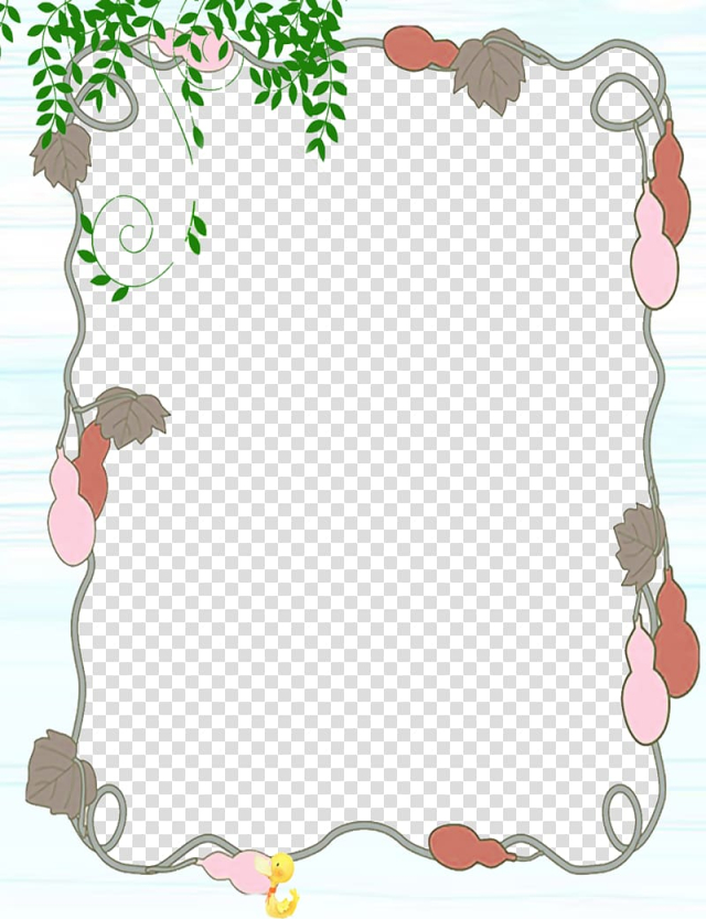 Free: Paper frame , Gourd child border element transparent background ...