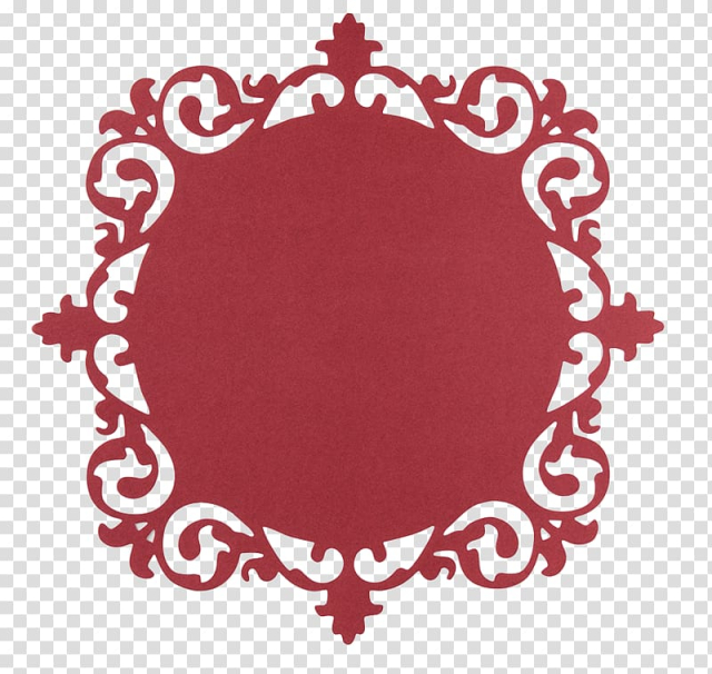 Free: Paper Frames Ornament Die cutting, maroon frame transparent ...
