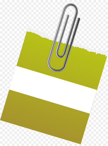 Free: Paper Green Post-it note - Vector Curved needle green paper notes ...