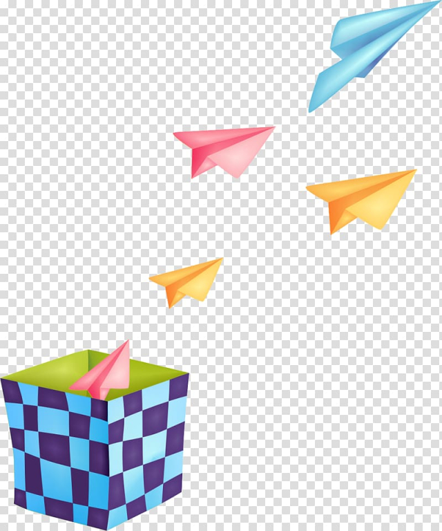 Free: Paper plane Airplane, Color paper airplane transparent background ...