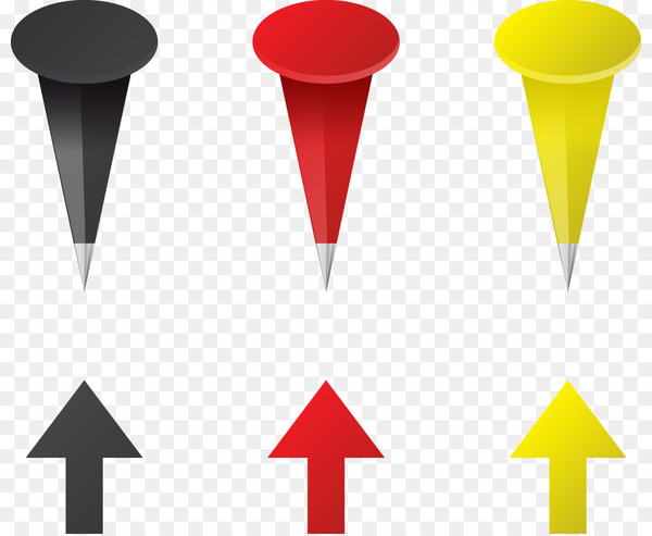 Free: Paper Post-it note Euclidean vector Drawing pin - Pushpin arrow ...