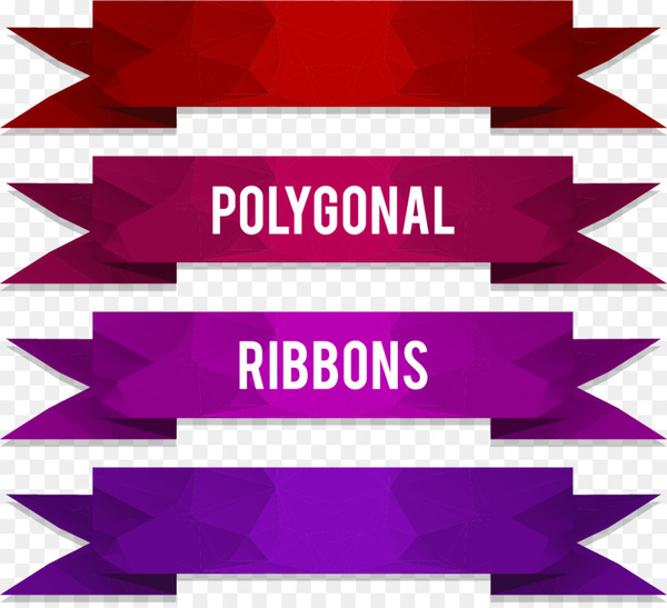 Free: Paper Ribbon - Low polygon ribbon - nohat.cc
